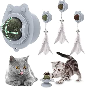 Amazon.com : Catnip Ball for Cats Wall Smooth Tile, Catnip Toy Mint ...