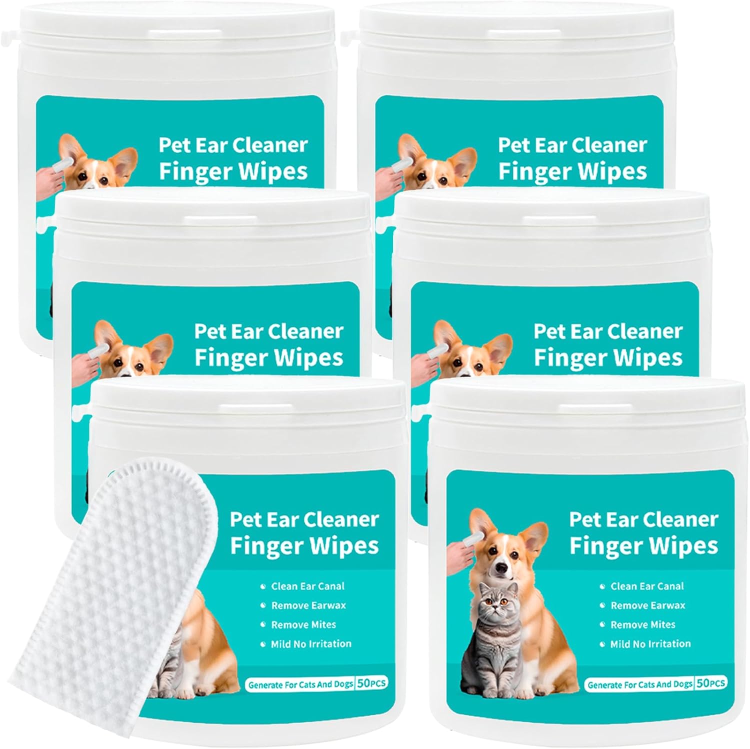Amazon.com: Beieverluck 150 Count Ear Finger Wipes for Dogs and Cats ...