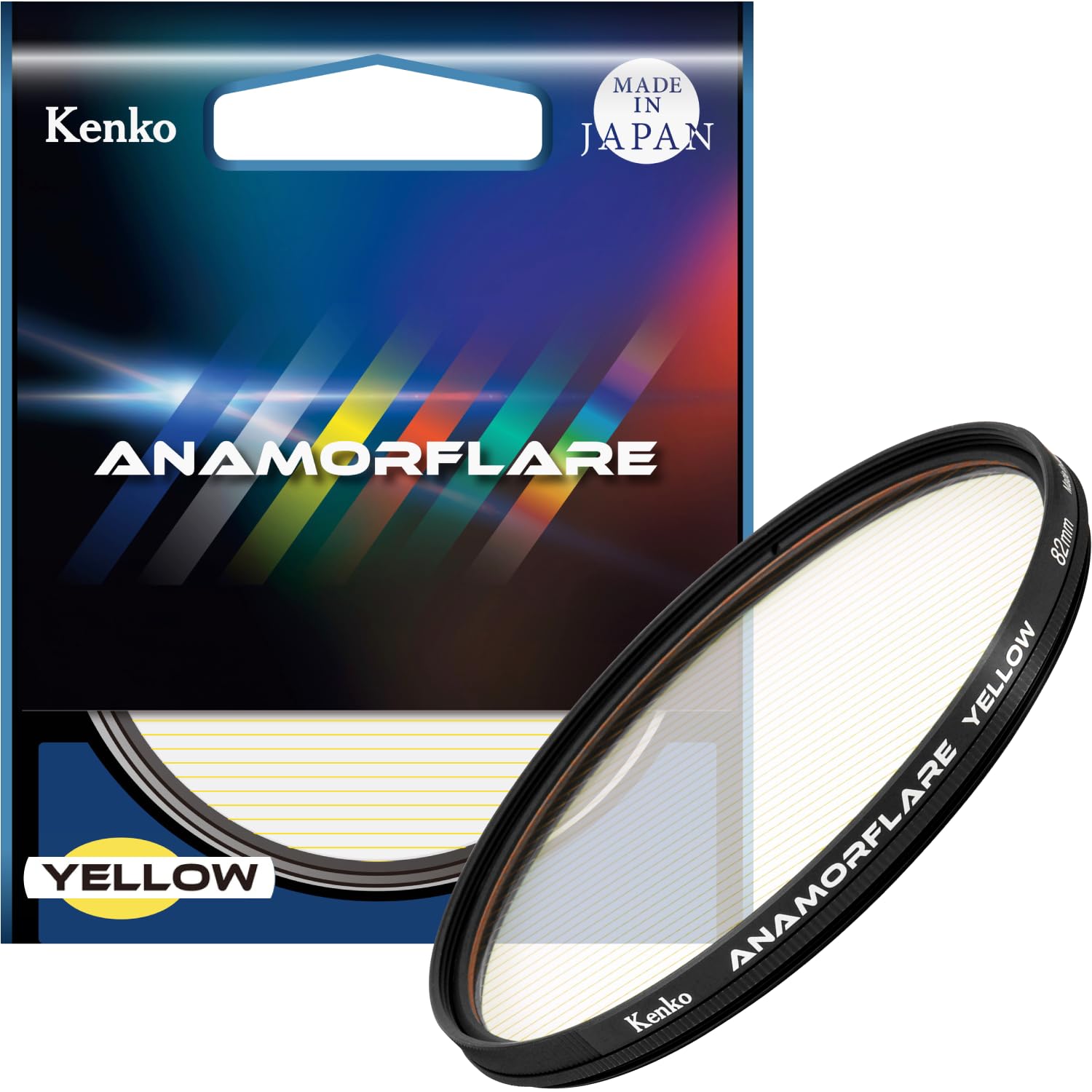 Kenko ANAMORFLARE Yellow 82mm, Radius Flare Effect Filter, Rotary Frame ...