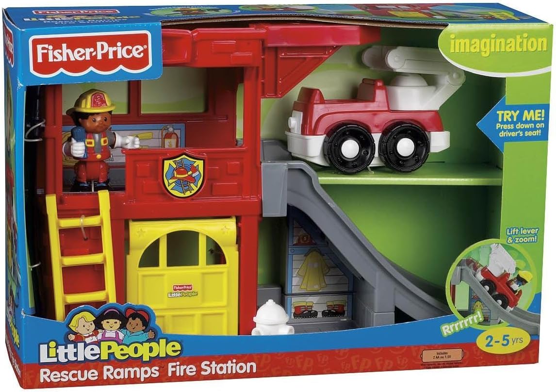 Amazon.com: Fisher-Price Rescue Ramps Fire Station : Toys & Games