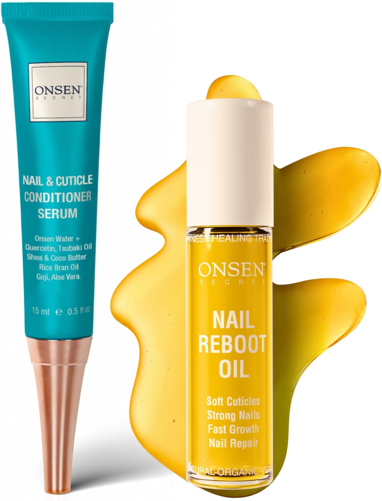 Amazon.com: Onsen Secret Nail Reboot Duo - Treatment for Damaged Nails ...