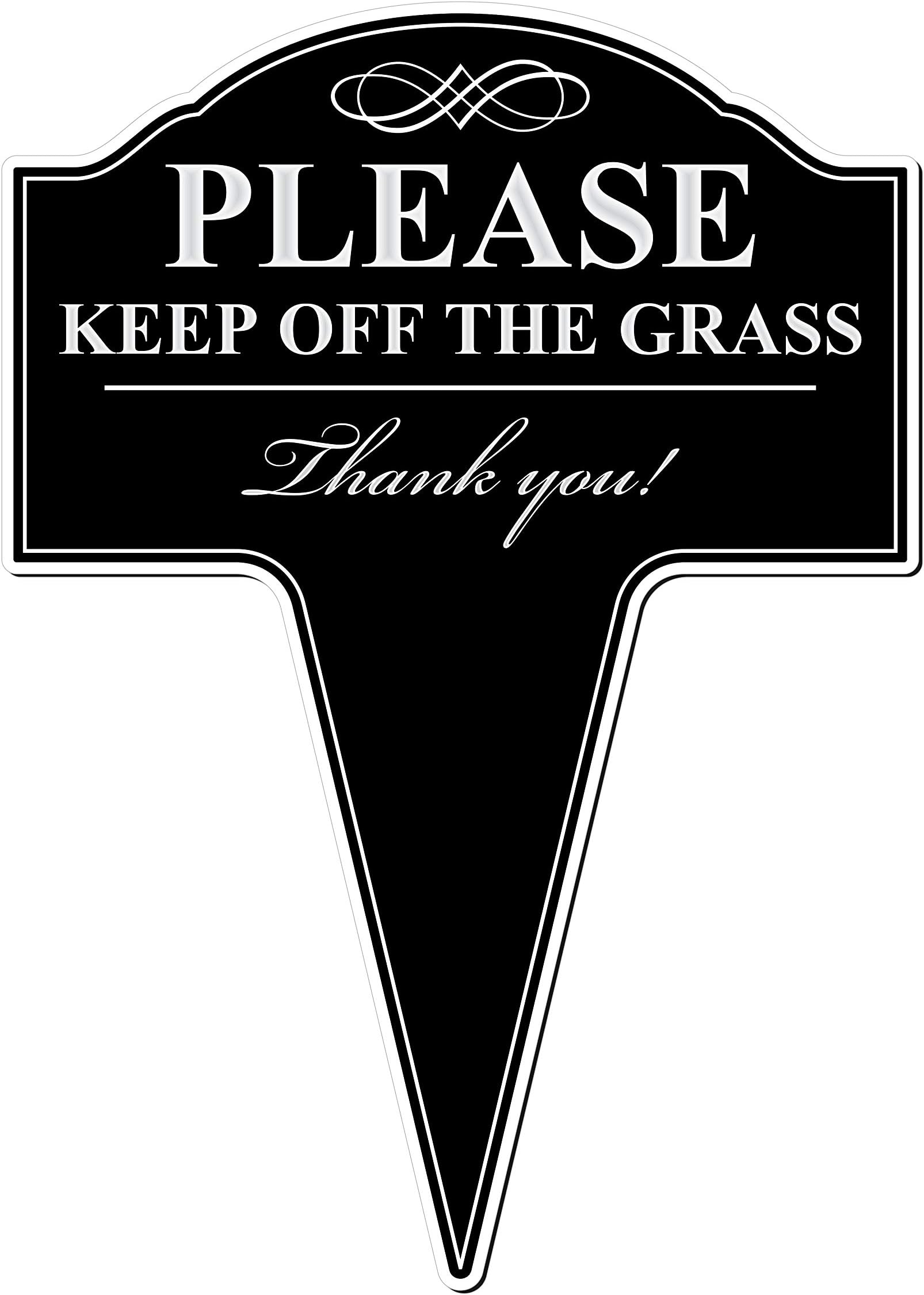 Amazon.com : Please Keep Off Landscape Tin Sign, Colorful Flower ...