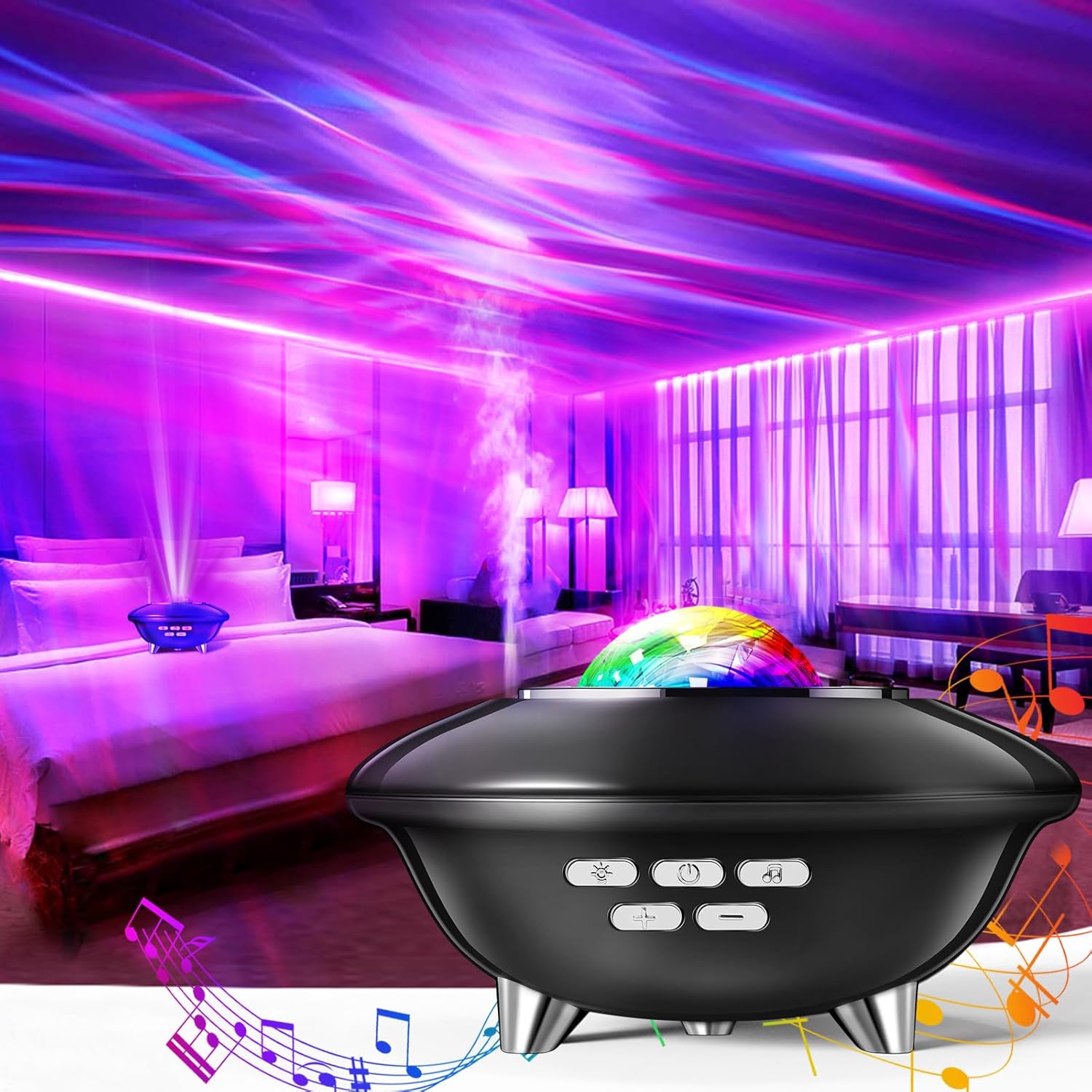 Northern Lights Projector: 8 Light Effects and 8 White Noises - with ...