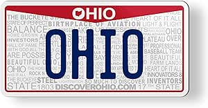Amazon.com: Ohio State License Plate Style Magnet for Car Fridge Locker ...