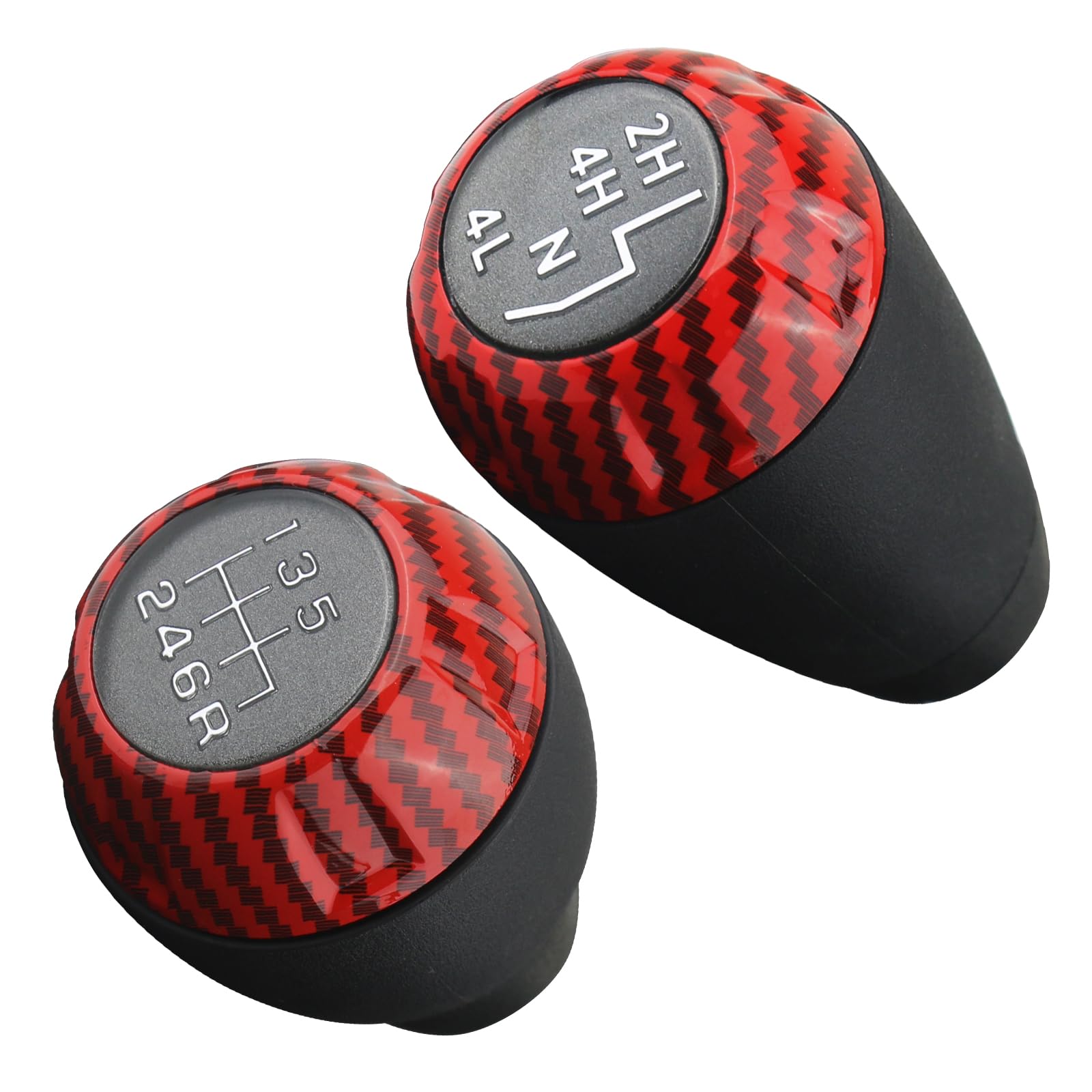 Amazon.com: APPERFiT Shift Shifter Knob Set (Red Carbon Fiber) for ...