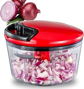 Amazon.com: Manual Food Chopper, Hand Pull String Onion Chopper Easy to ...
