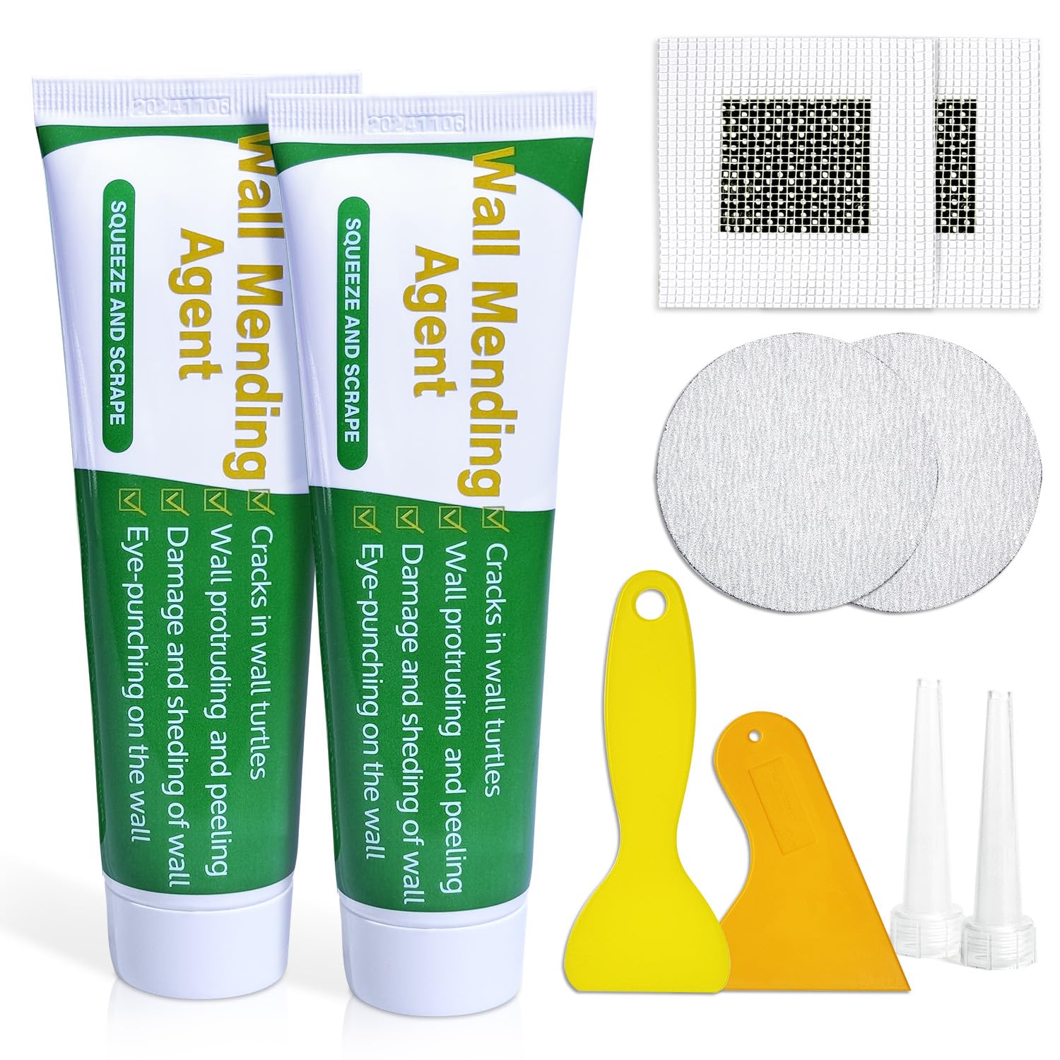 JAMEIYILD Drywall Repair Kit 2Pcs Wall Repair Paint, Putty Wall Mending ...