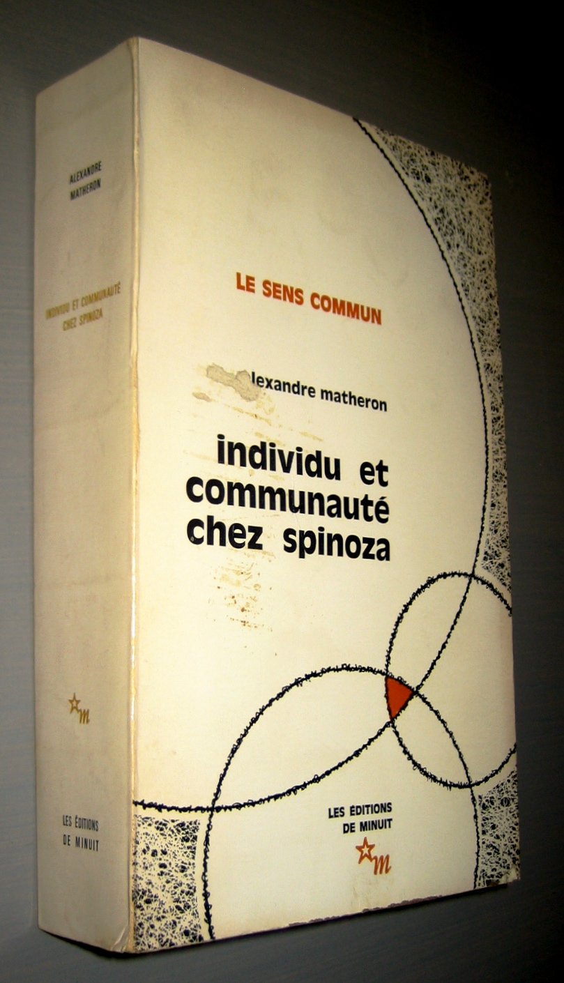 INDIVIDU ET COMMUNAUTÉ CHEZ SPINOZA : MATHERON,ALEXANDRE: Amazon.ca: Books