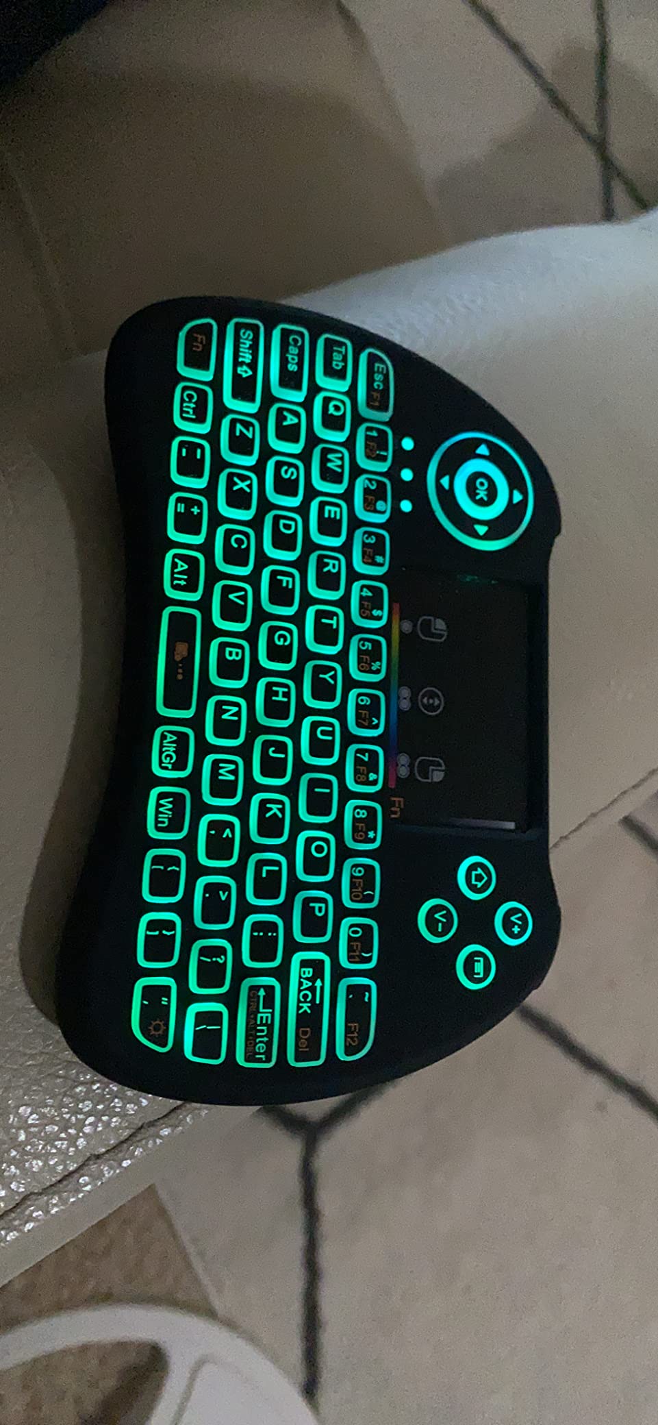 Amazon.com: 2.4G Backlit Mini Wireless Keyboard with Touchpad ...