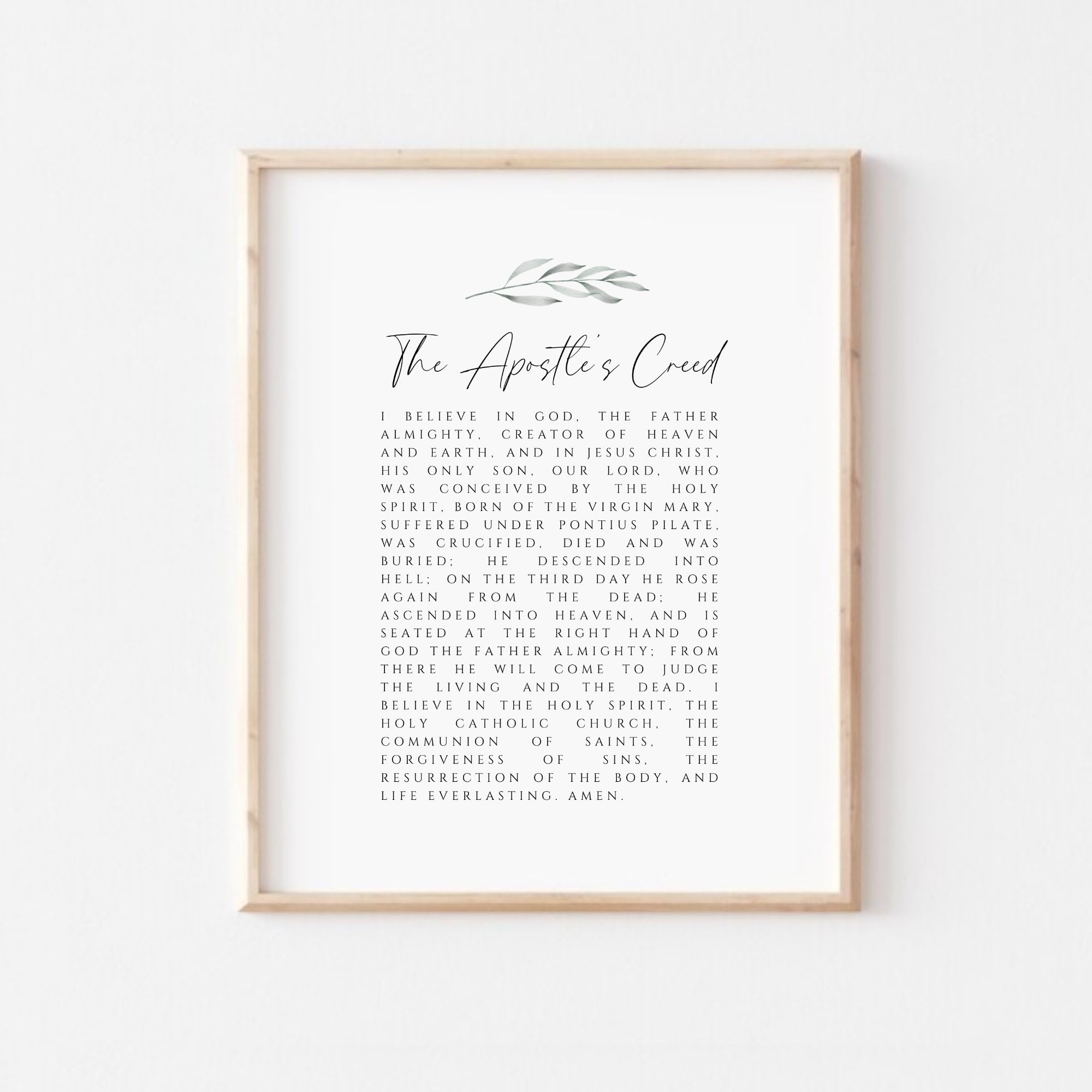 Amazon.com: The Apostles Creed Prayer Wall Art, Apostles Creed Print ...