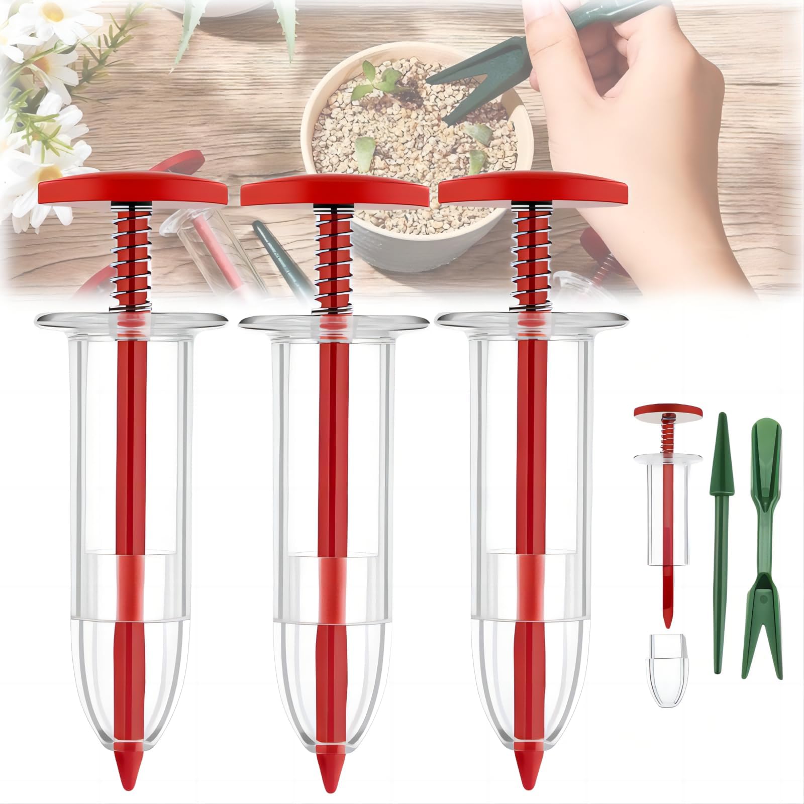 Amazon.com : 100 PC 2024 New Mini Seed Spreader Set, Seed Planter Mini ...