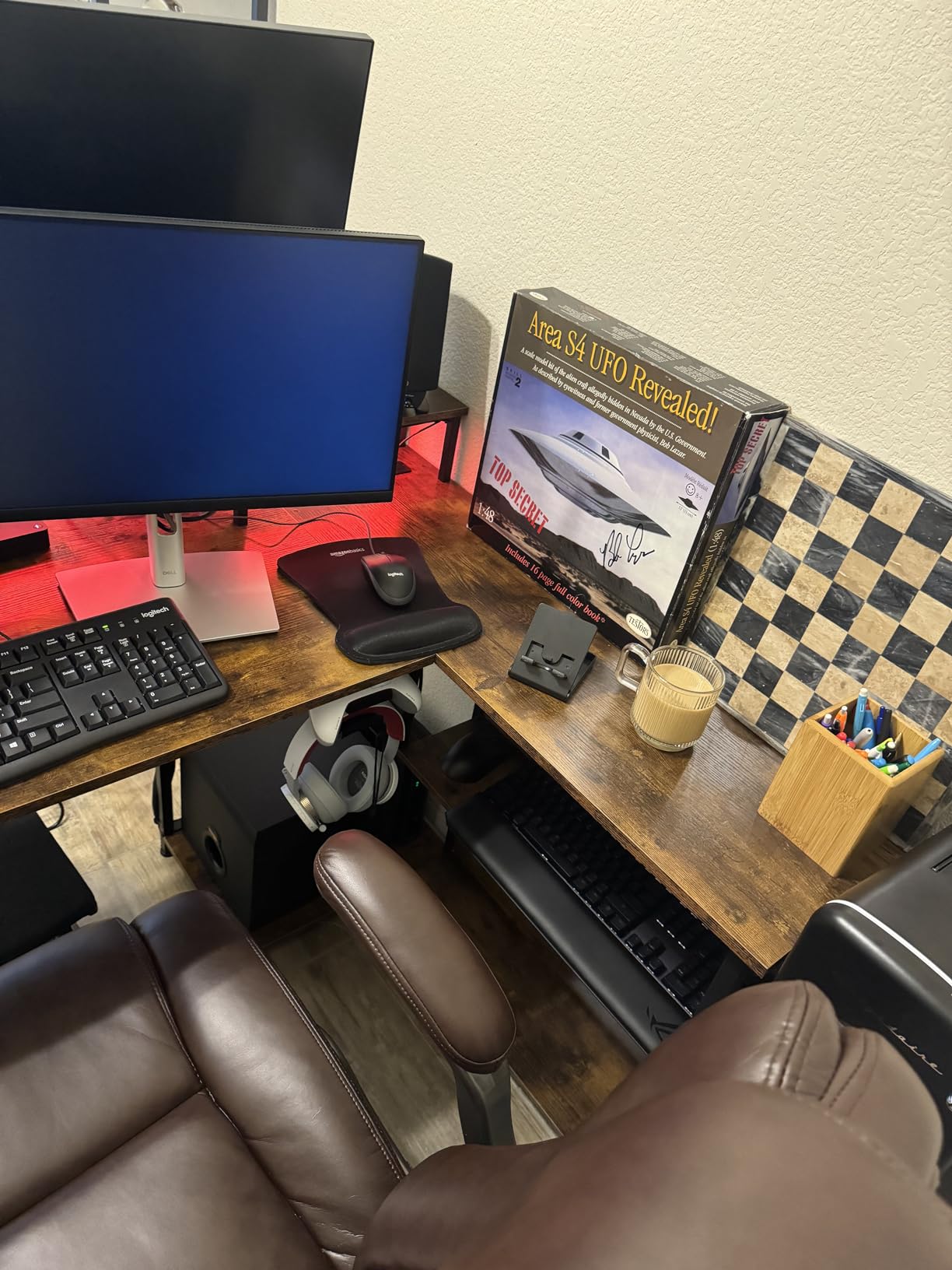 $38/mo - Finance ODK L Shaped Desk with File Drawer, 75" Reversible L ...