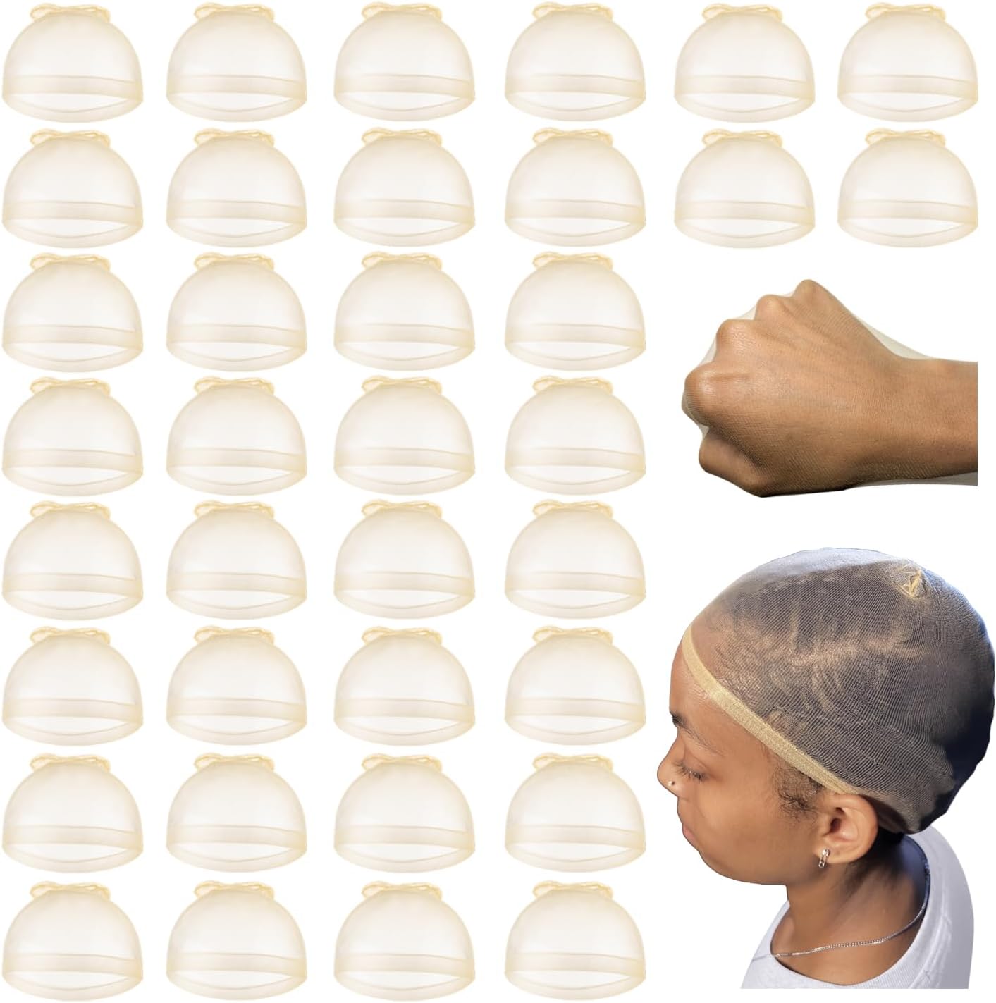 Amazon.com: Zilorine Stocking Wig Caps for Women, Nylon Hair Caps for ...