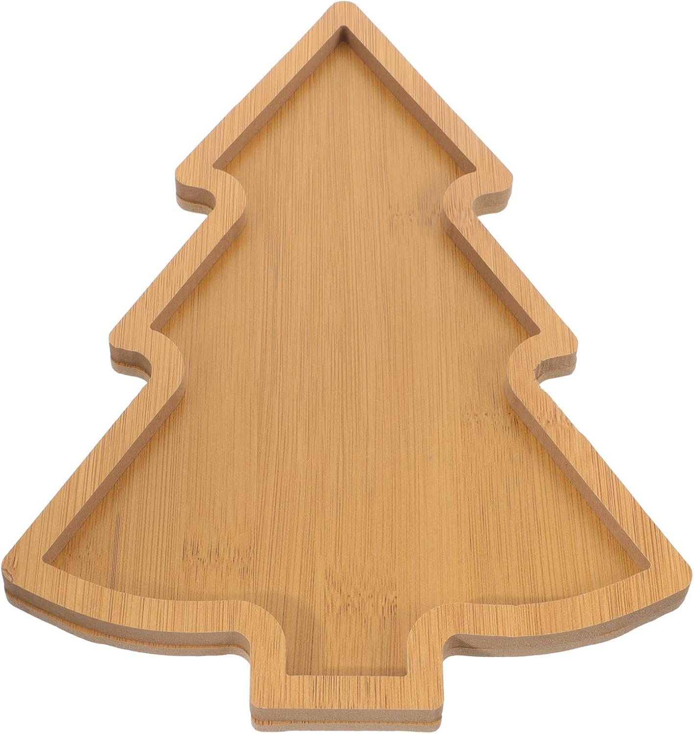 Amazon.com | Amosfun Christmas Tree Appetizer Serving Tray Wooden Plate ...