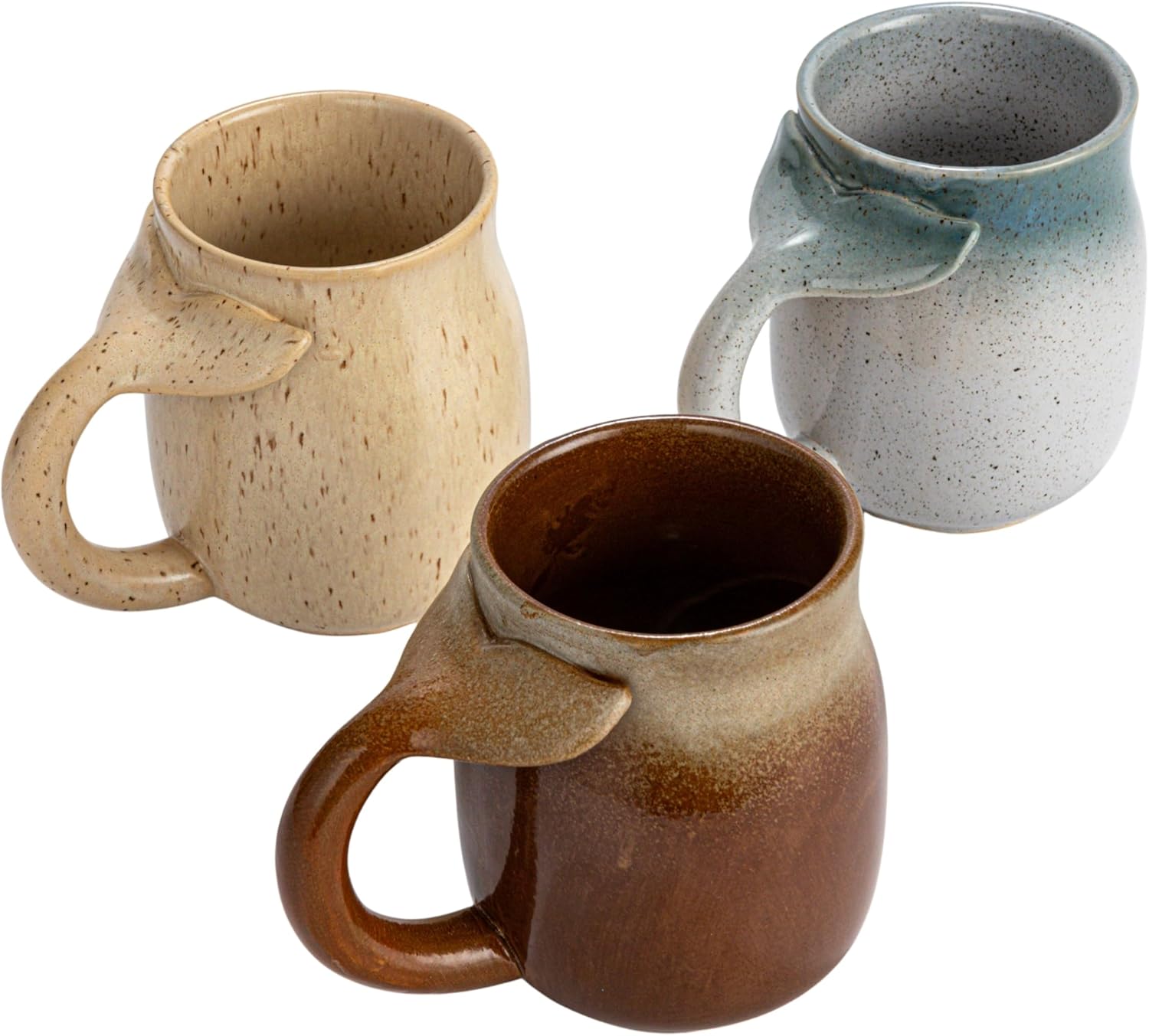 Amazon.com: Creative Co-Op Stoneware Mug with Whale Tail Handle and ...