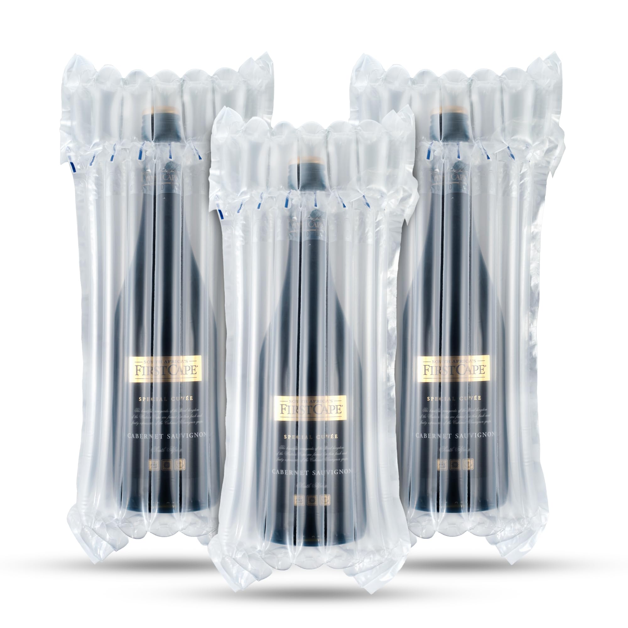 Wine Bottle Protector 100 Pieces Bubble Bags, Reusable Sleeve Travel ...