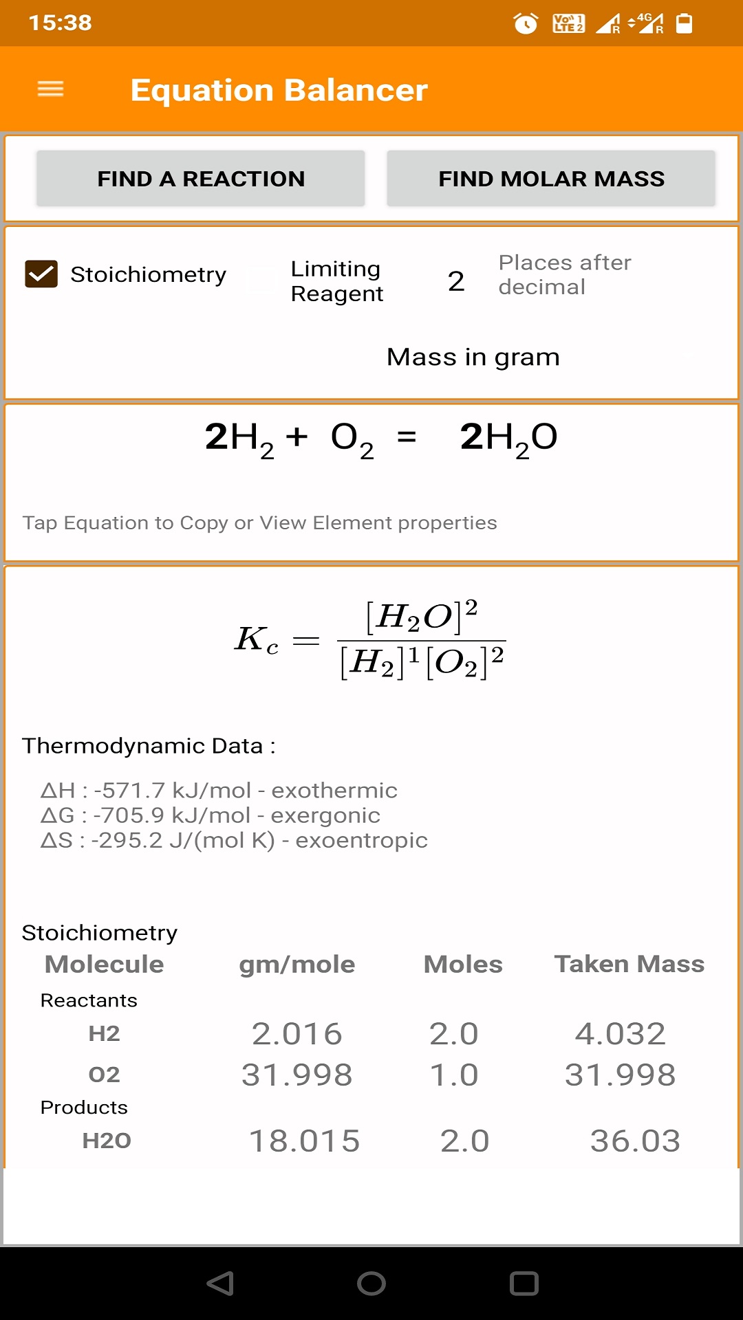 Balance Chemical Equations - Equation Balancer - App on the Amazon Appstore