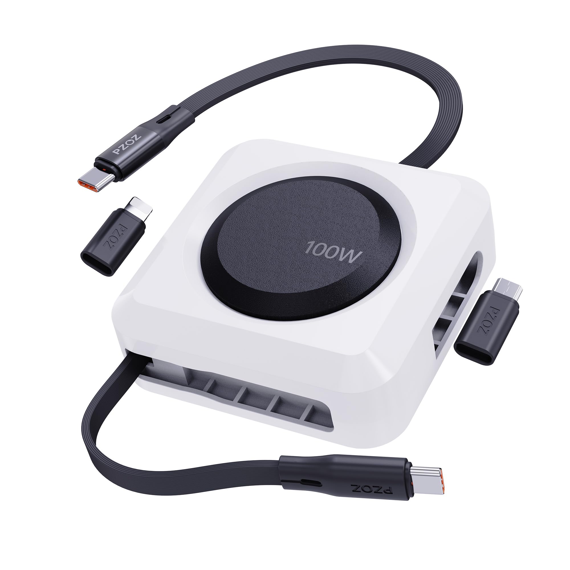Amazon.com: pzoz 100W Retractable Charger Retractable Charging Cable ...