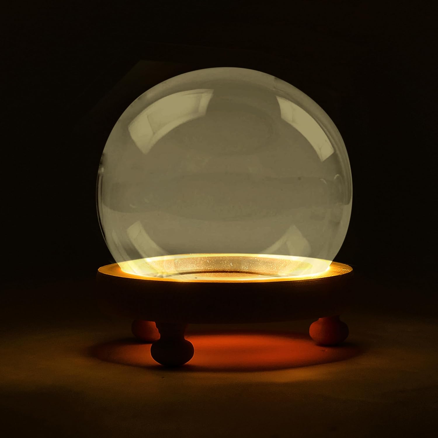 Amazon.com: Light Autumn Glass Dome Cloche Round - Transparent Crystal ...