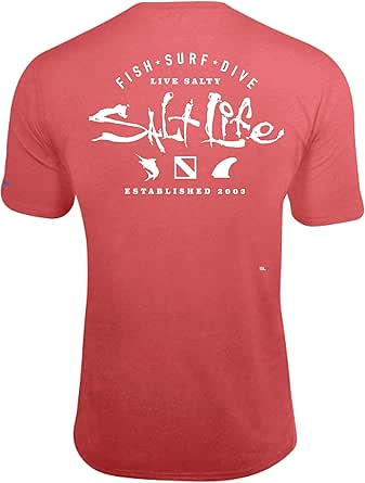 Amazon.com: Salt Life Waterman's Trifecta Short Sleeve Performance ...