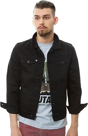 Profound Aesthetic Moonless Denim Jacket Small Black at Amazon Men’s ...