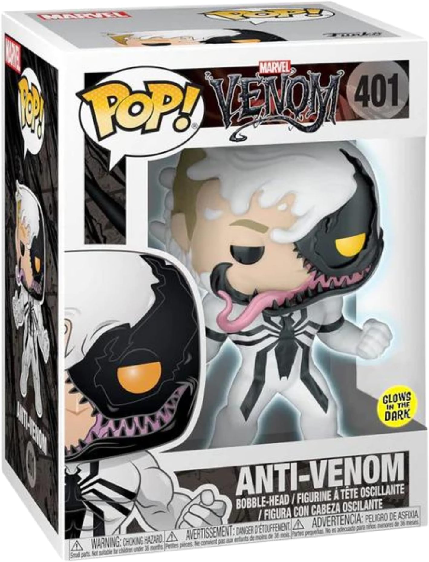 POP! Funko Marvel N° 401 - Anti-Venom GITD Special Edition : Amazon.fr ...