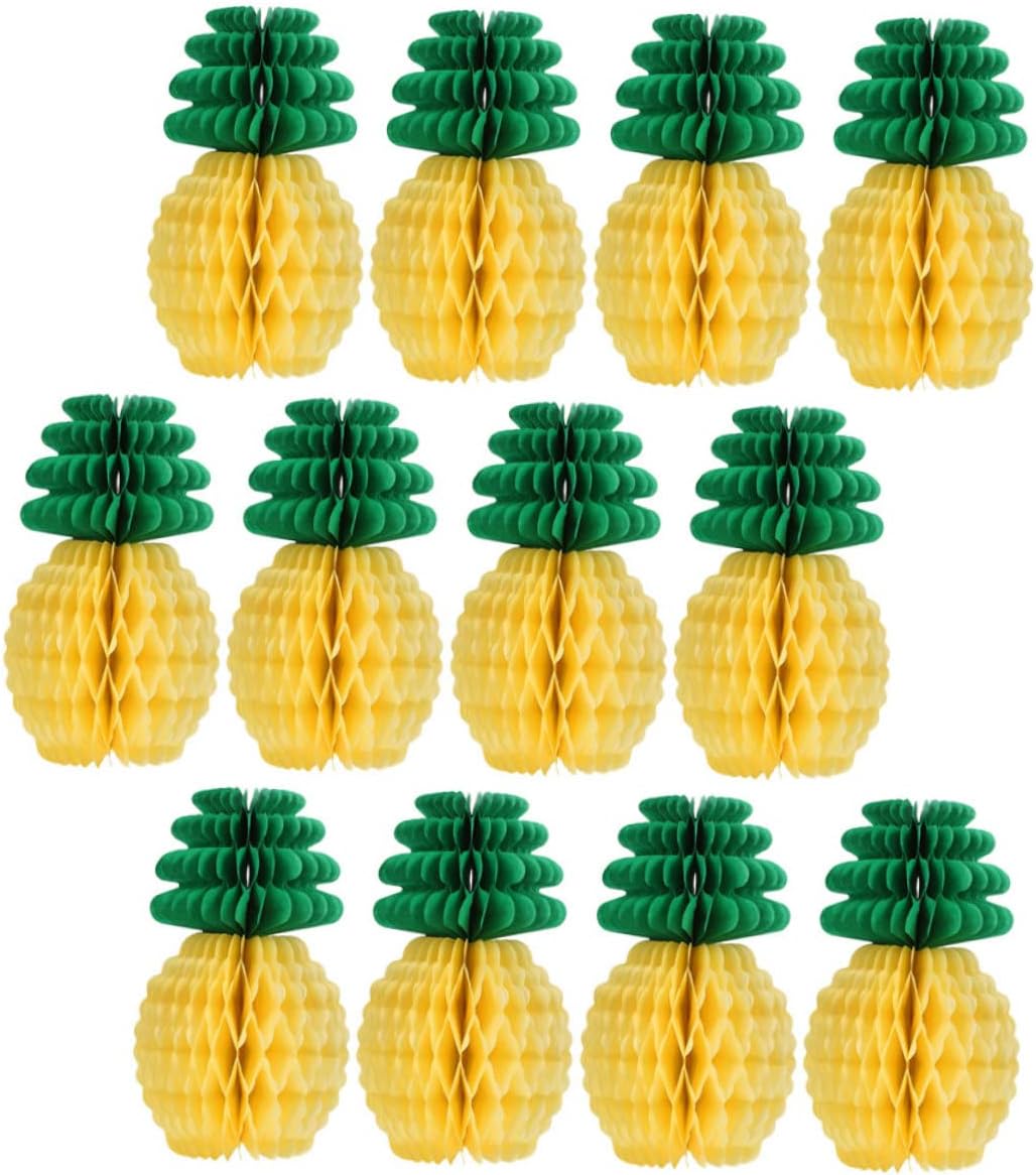 Amazon.co.jp: COOLHIYA 12pcs Honeycomb Pineapple Decorations Pineapple Table Centerpieces ...