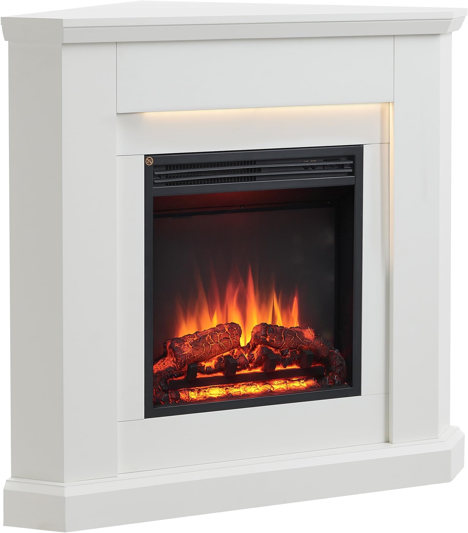 Chemin 'Arte 140 3D Fire Glass Elektrischer Kamin, 2000 W, Weiß, 45 x ...