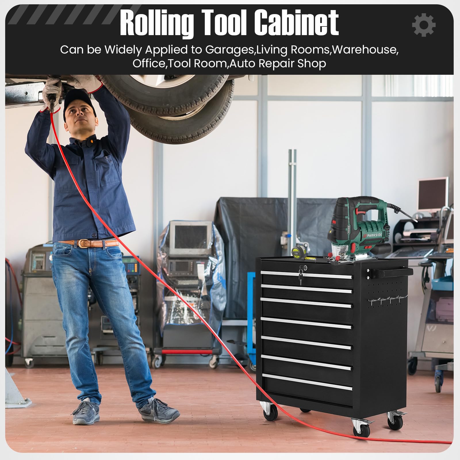 Snapklik.com : 7-Drawer Rolling Tool Chest