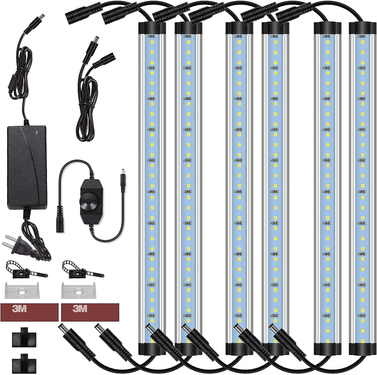 CNSUNWAY LED Under Cabinet Lighting Kit, Plug in Corded 12V Under ...