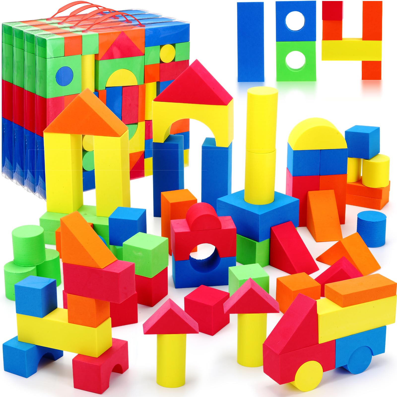 Amazon.com: Libima 184 Pieces Foam Building Blocks for Toddlers EVA ...