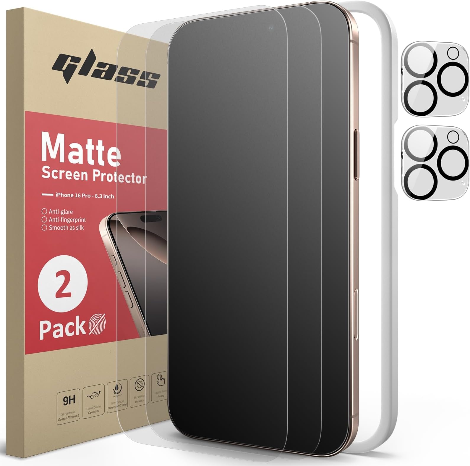 Amazon.com: YWXTW 2 Pack Matte Screen Protector for iPhone 16 Pro Max 6 ...