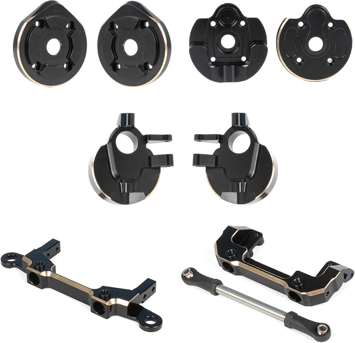 Amazon.com: SCX10 III Brass Steering Knuckles Portal Cover Plates ...