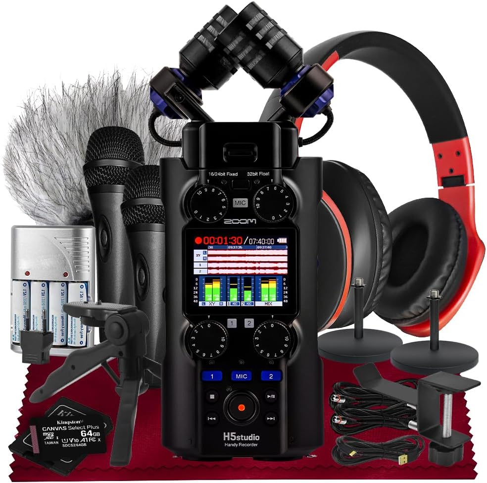 Amazon.com: Zoom H5Studio Handy Recorder, 32-Bit Float, Large XY Mics ...