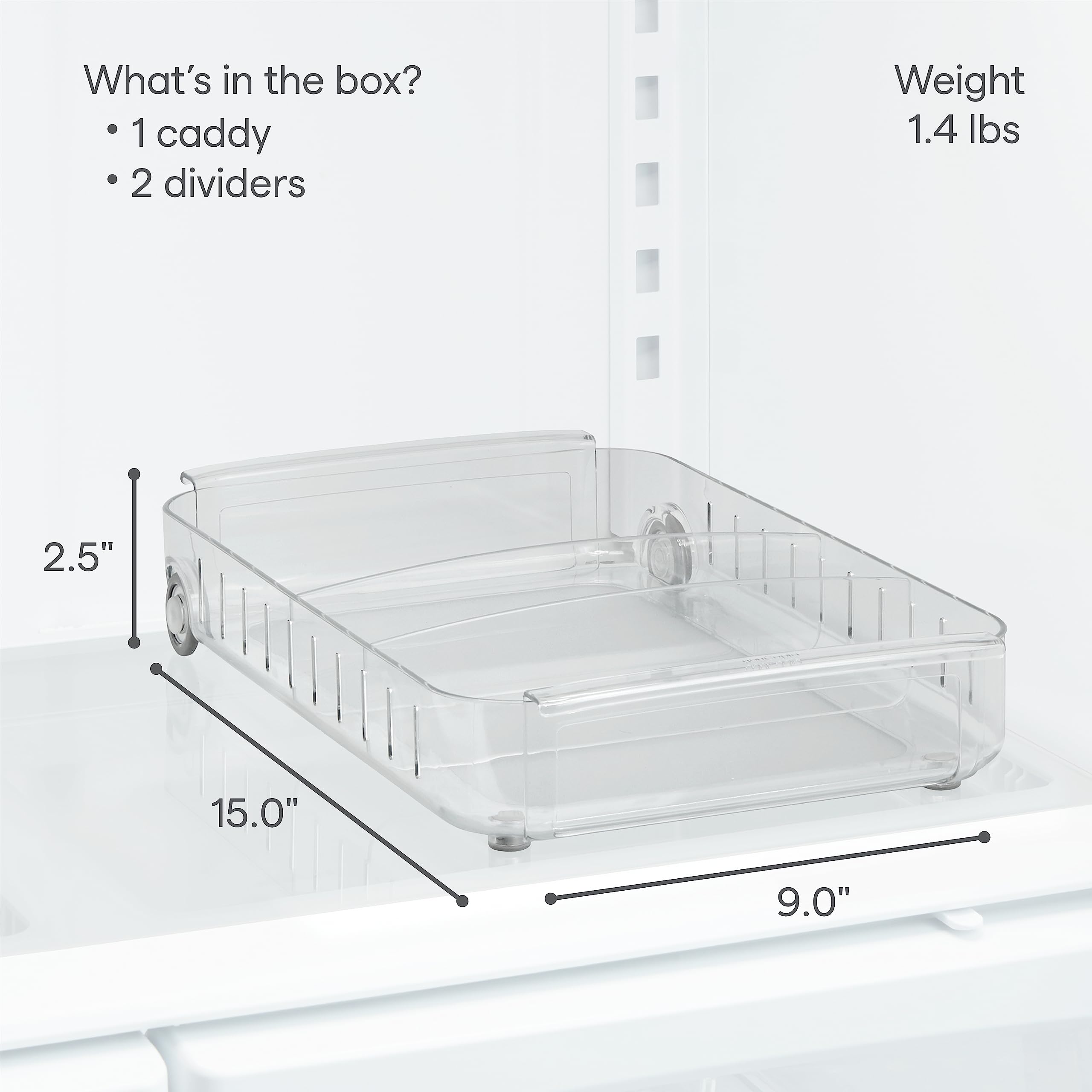 RollOut™ Fridge Caddy, 9”