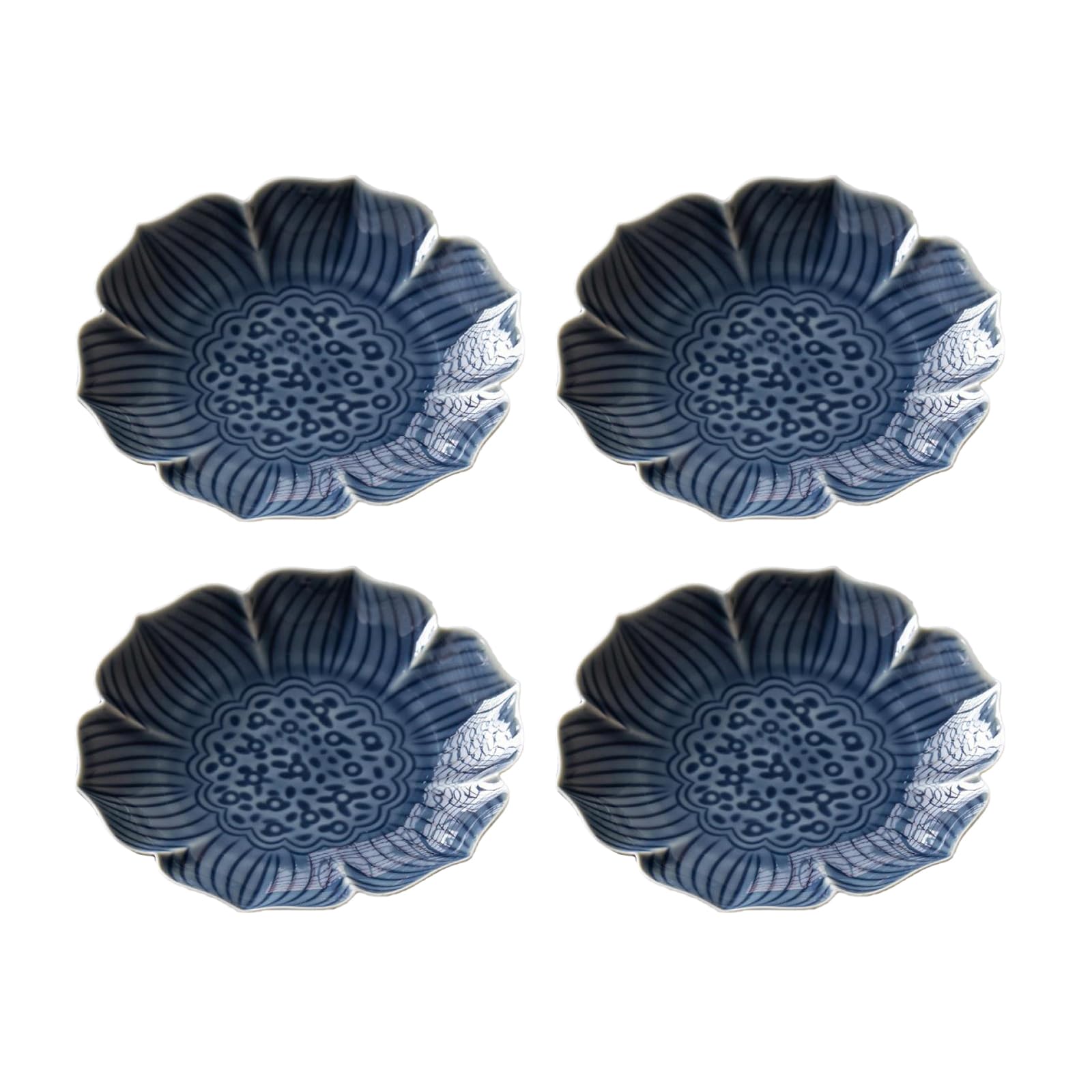 Amazon.com: Gaolinci Zen Ceramic Plate, 4 Inches Lotus Shaped Appetizer ...
