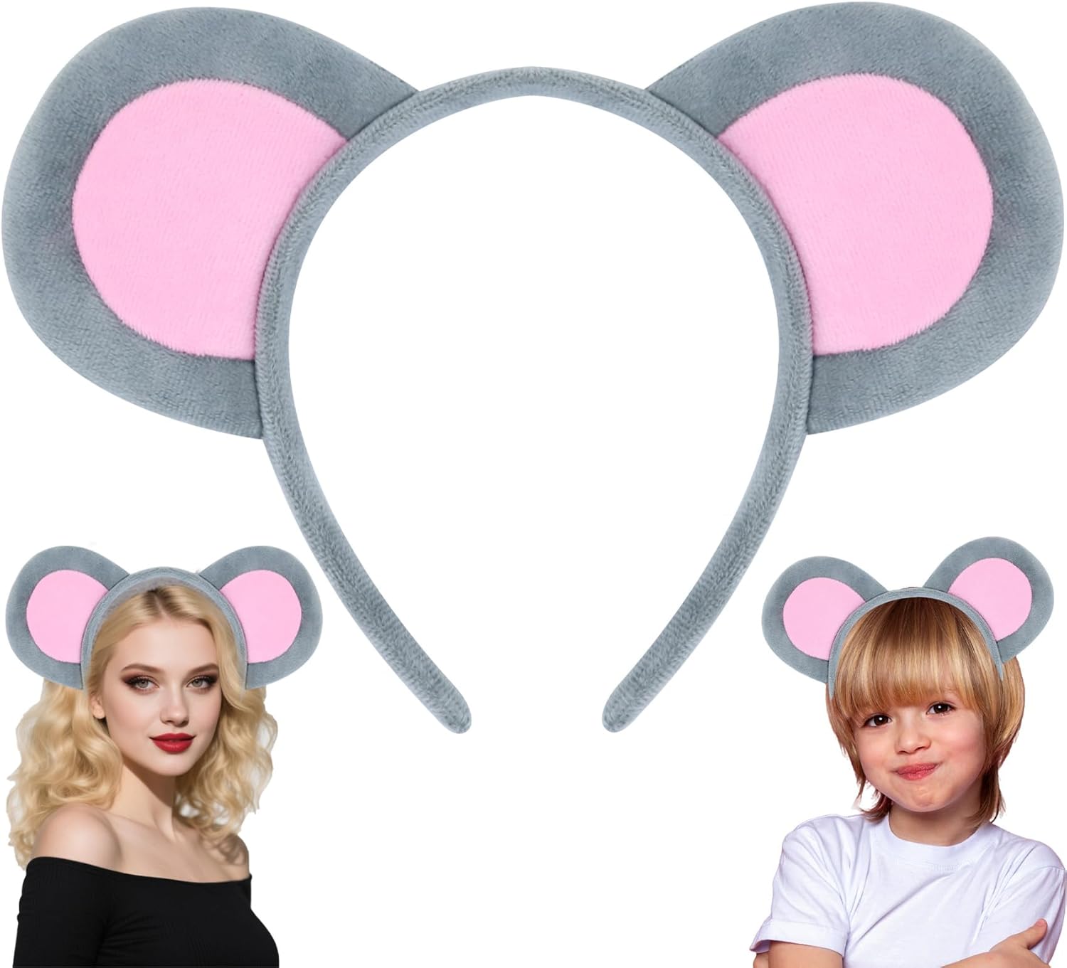 Amazon.com: KHC-KHF Halloween-headband Mouse-Ears-Headband Mouse Ears ...