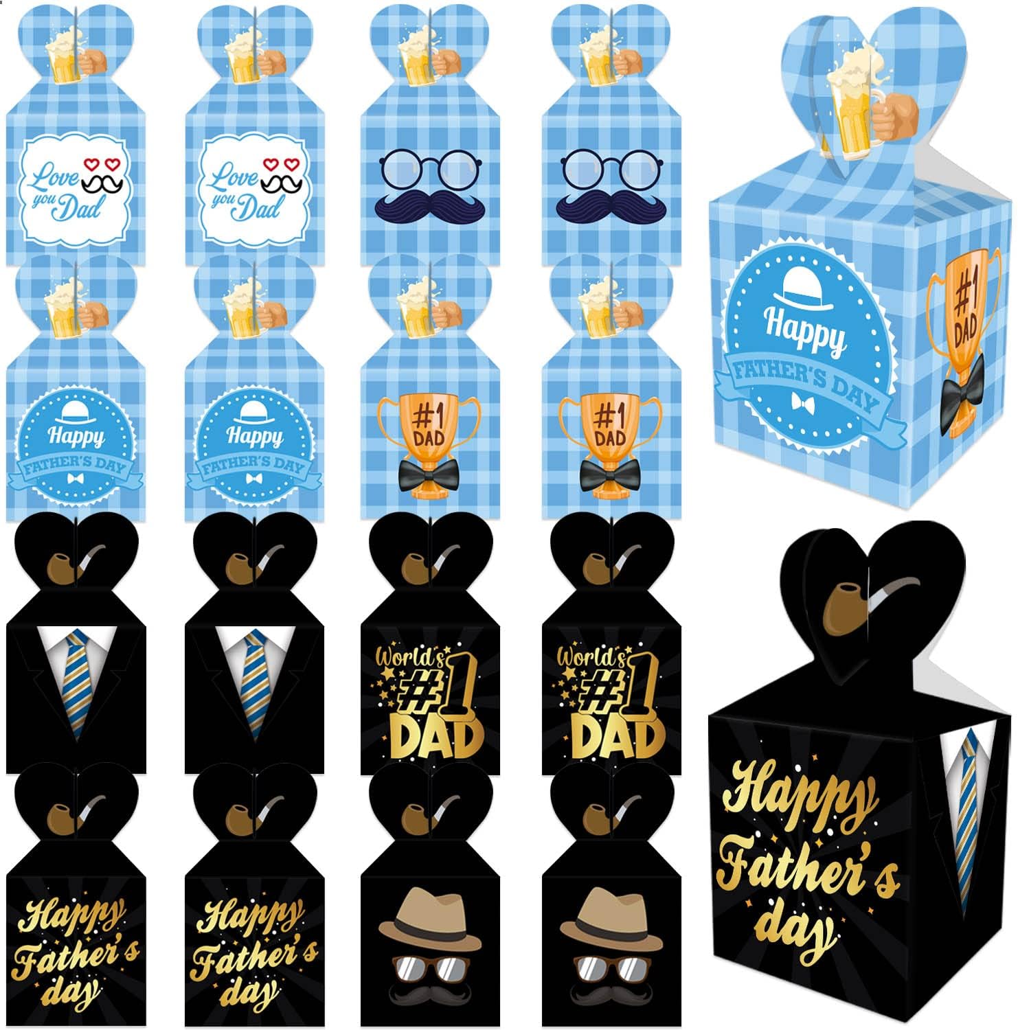 Amazon.com: 16pcs Father's Day Party Favor Gift Boxes, Father's Day ...