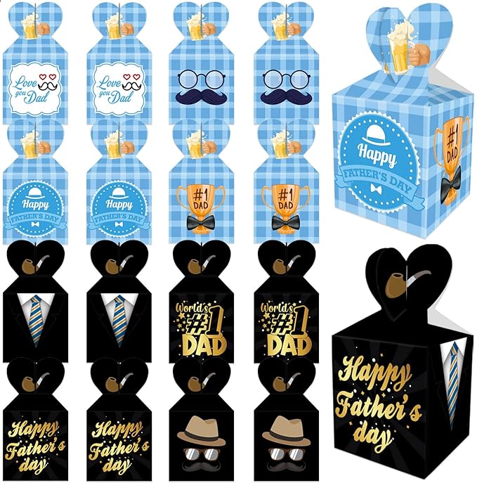 Amazon.com: 16pcs Father's Day Party Favor Gift Boxes, Father's Day ...