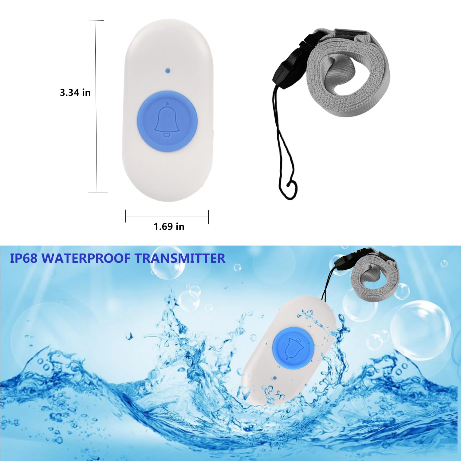 Snapklik.com : LIOTOIN Wireless Caregiver Pager Waterproof Call Button ...