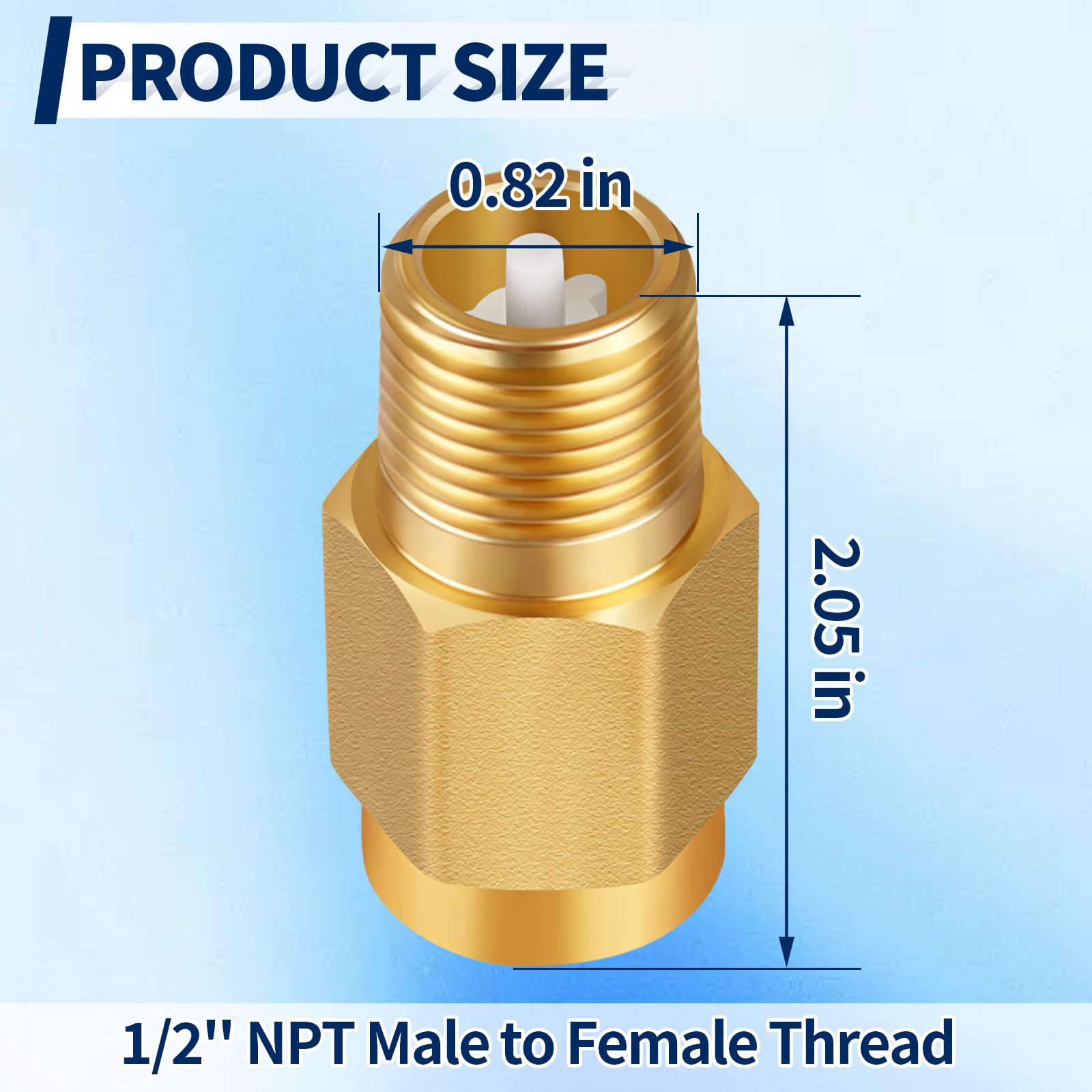 Snapklik.com : RV Water Heater Backflow Preventer, 1/2" NPT Male To ...