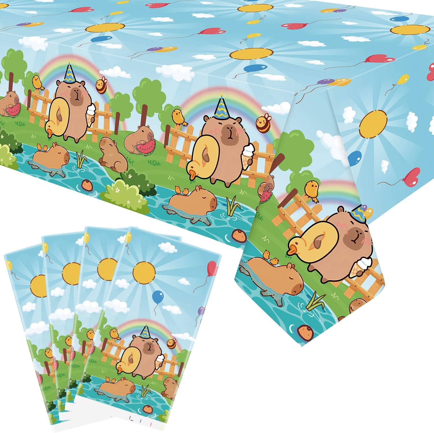 Amazon.com: Obussgar Capybara - Paquete de 4 manteles de fiesta ...