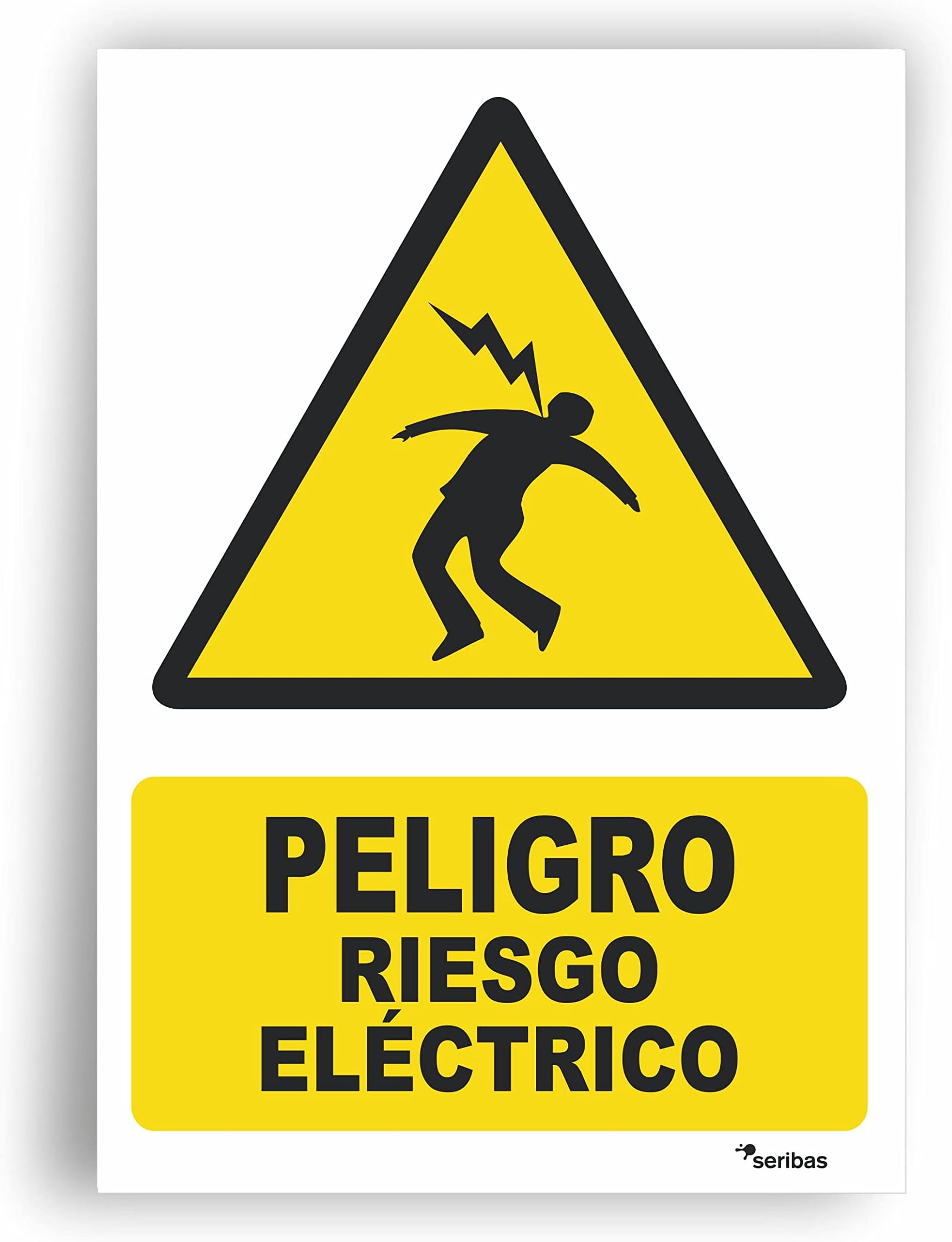 Señal Riesgo Electrico - Señal Pegatina Peligro - Medidas 10 x 15 cm ...