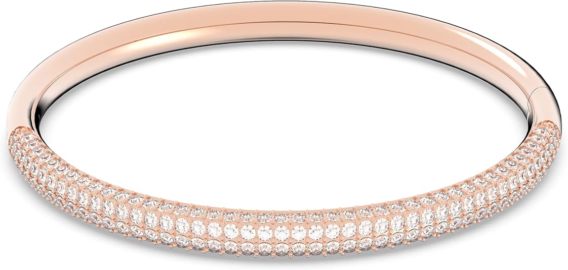 Amazon.com: Swarovski 5032849 Stone Bangle Mini rose gold plated ...