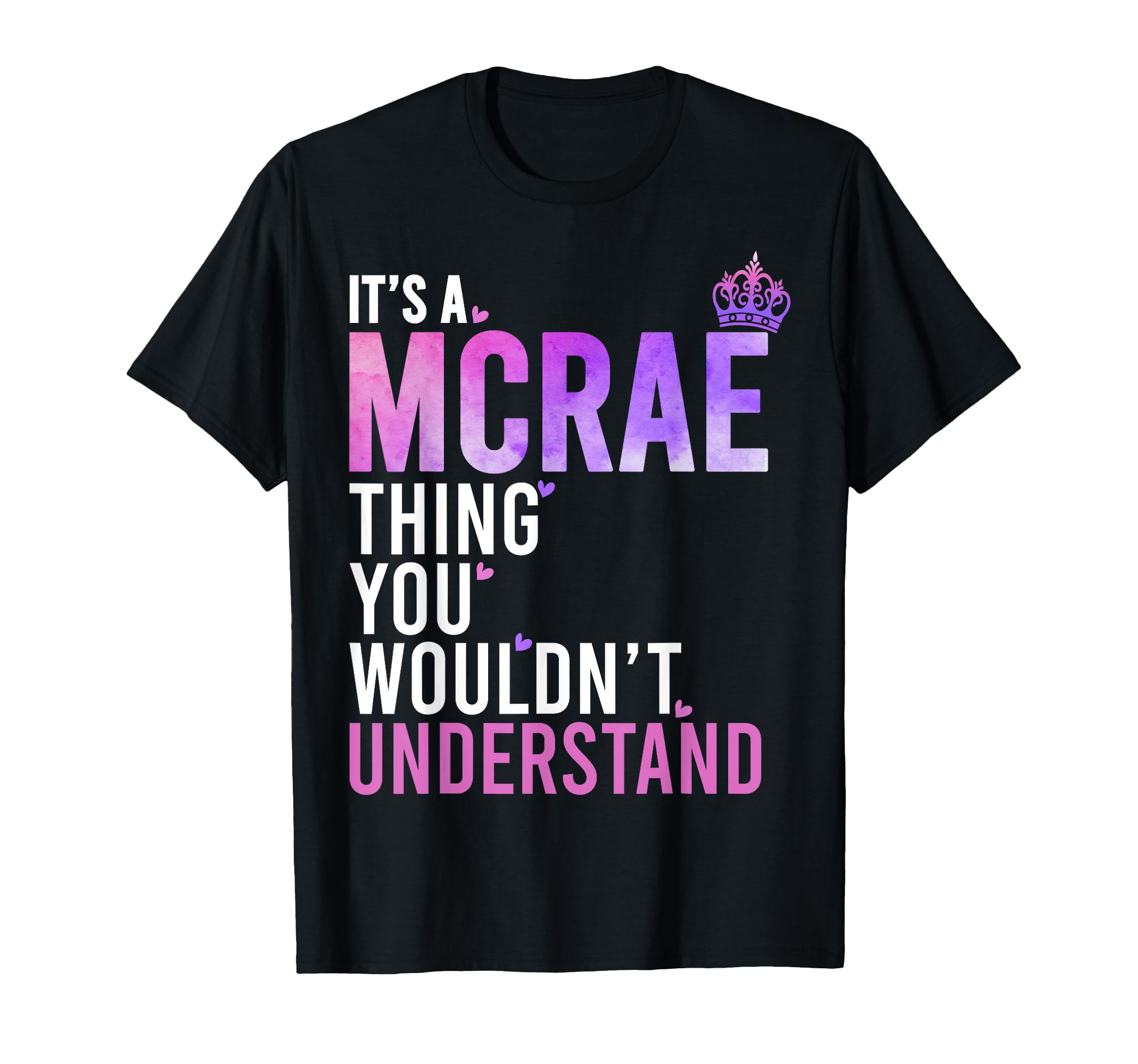 Amazon.com: It's A MCRAE Thing You Wouldn't Understand Name MCRAE T-Shirt : Clothing, Shoes ...