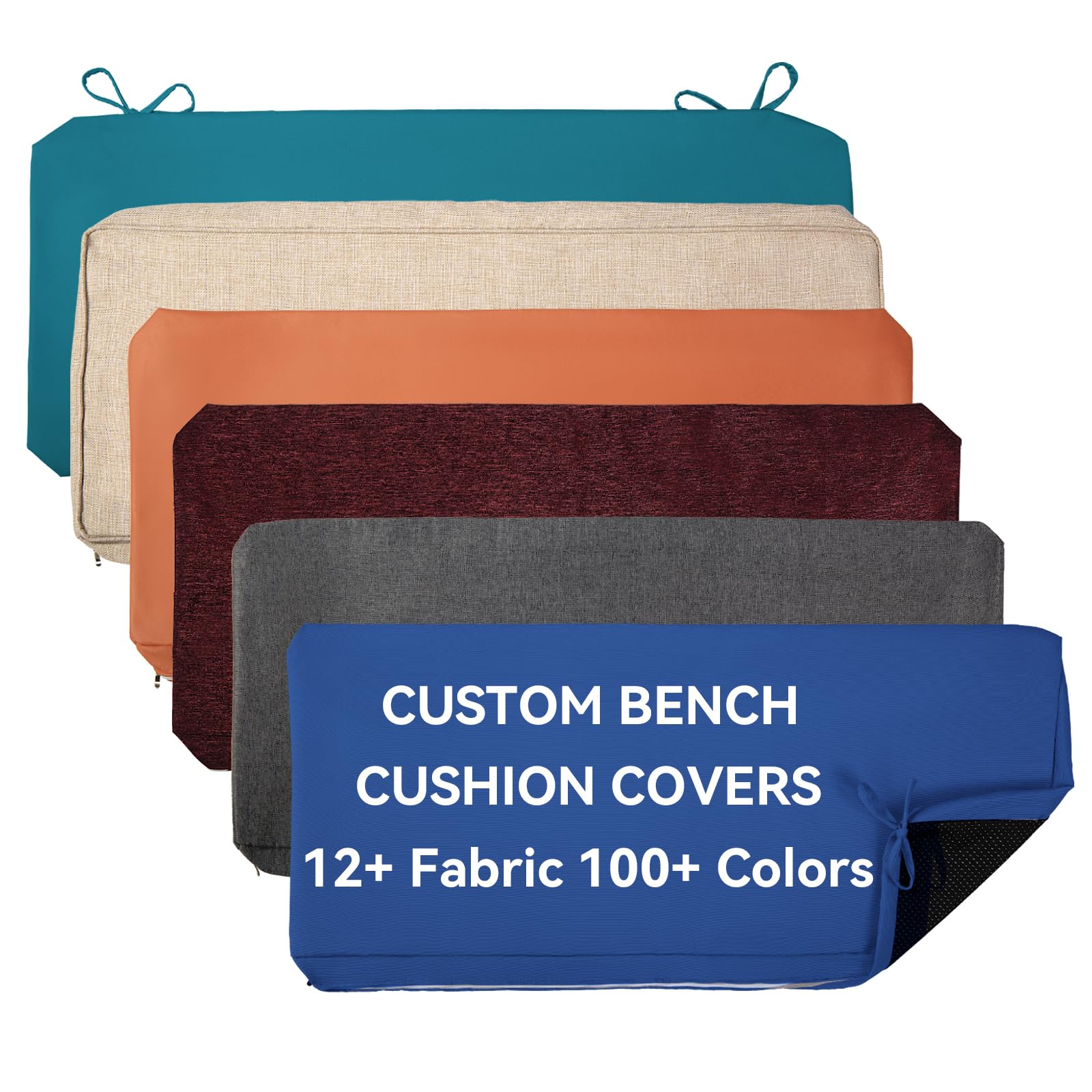 Amazon.com: Custom Bench Cushion Covers For Outdoor Indoor Furniture ...