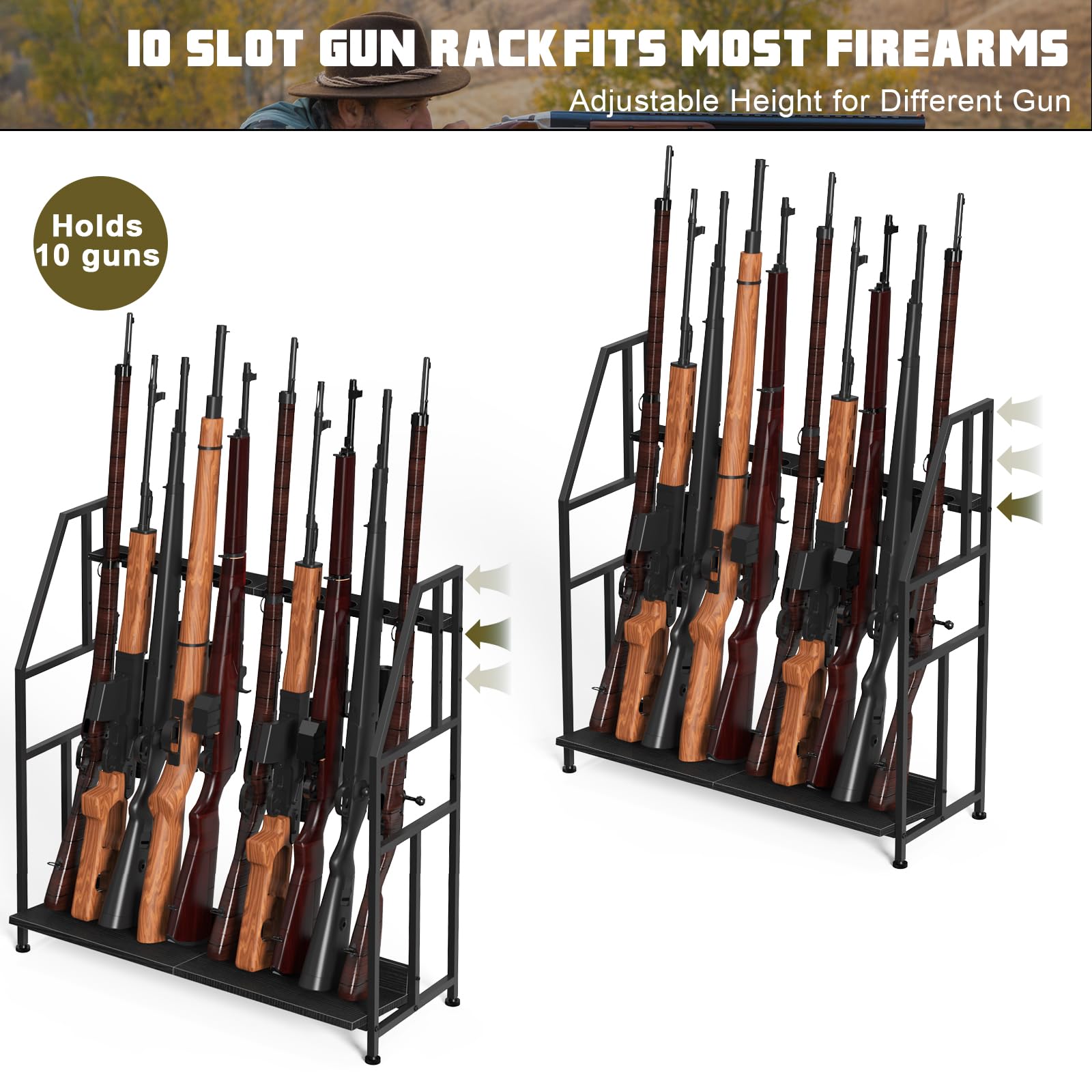Snapklik.com : Gun Racks,Wooden Indoor Rifle Racks,Floor Standing ...