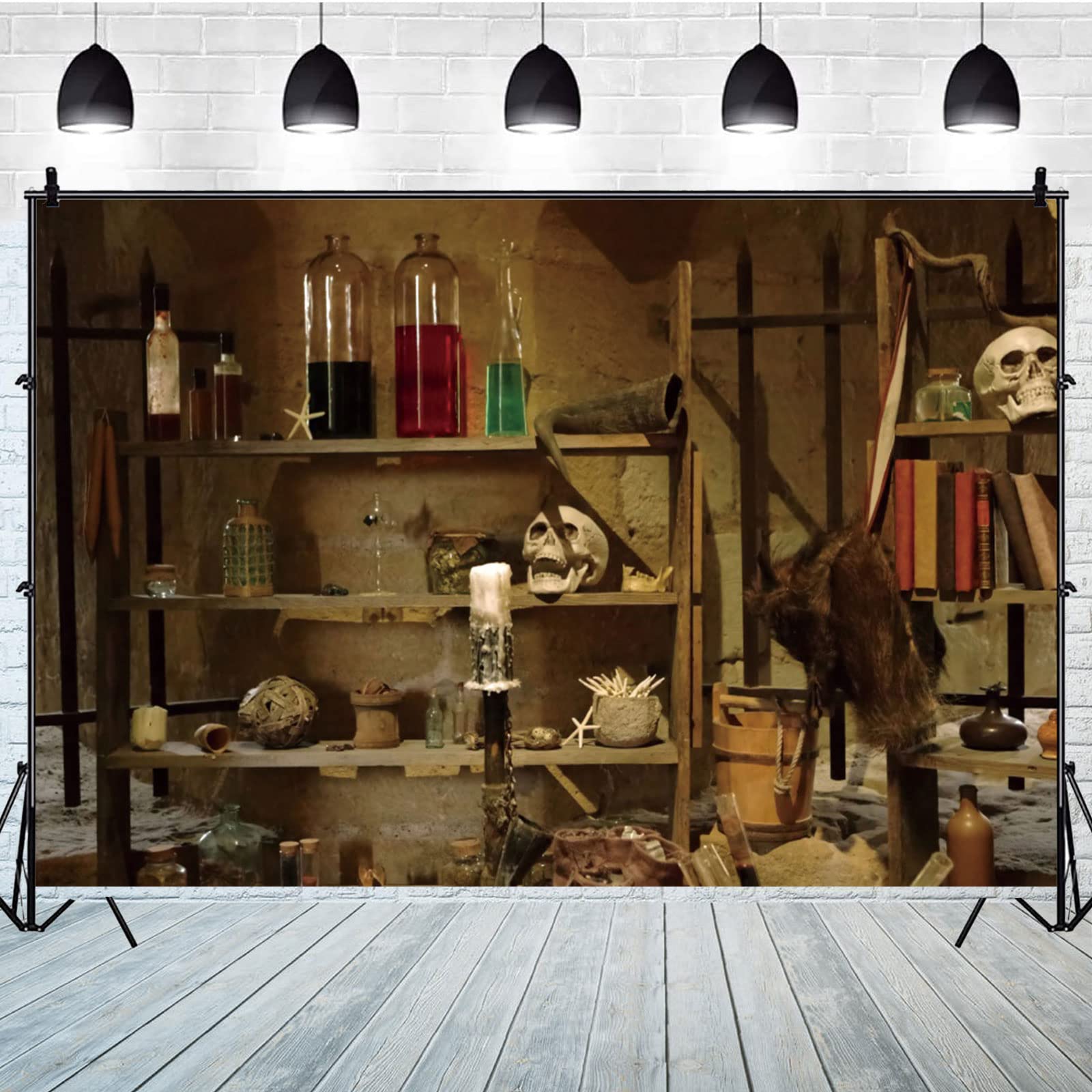 Amazon.com : Yeele 5x3ft Shabby Chemistry Laboratory Background Witch ...