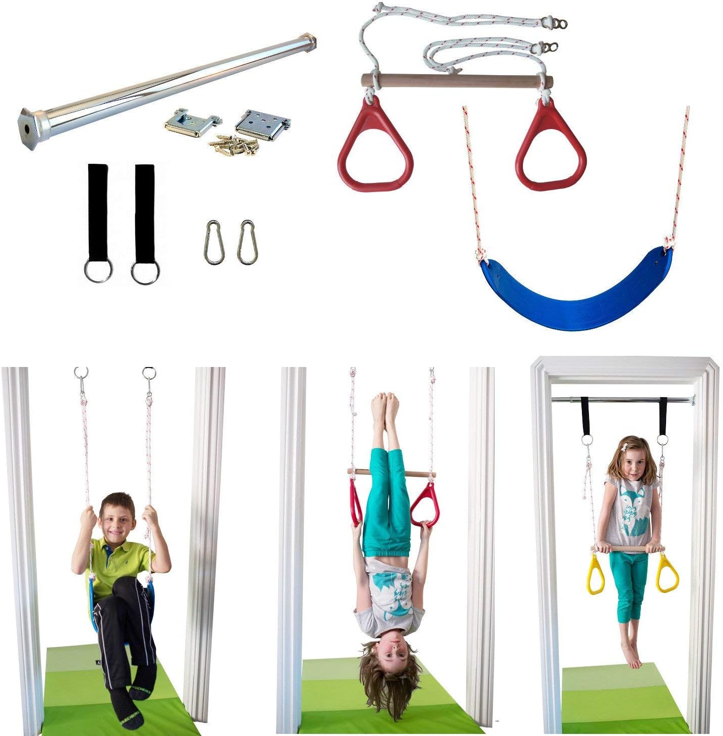 Amazon.com: Gym1 2-Piece Doorway Gym for Kids, Includes Door Sensory ...