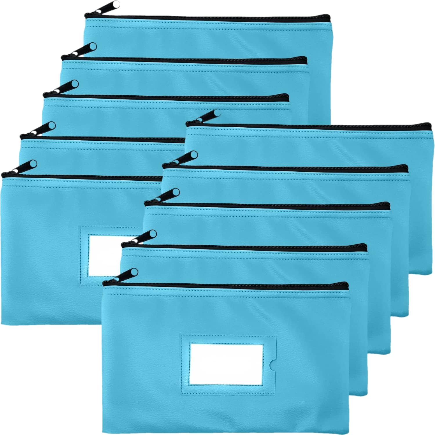 Amazon.com: Money Bank Deposit Bag with Zipper | 11x6 inch | Light Blue ...